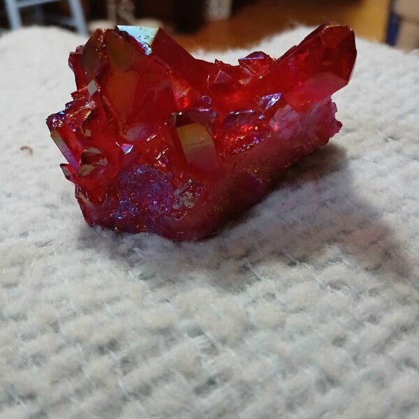 190-200g Rare Beautiful Sky-blue Flame Ring Quartz Crystal Cluster ...