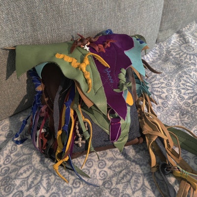 Leather Backpack Purse Handmade Leather Bag Leather Leaf - Etsy