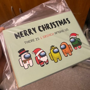 Among Us Christmas Card - Cute & Unique Greeting Card, Christmas Card ...