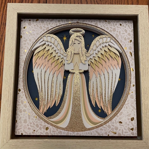 3D ANGEL Svg - 3D Christmas Svg - CHRISTIAN Svg - CHRISTMAS Shadow Box ...