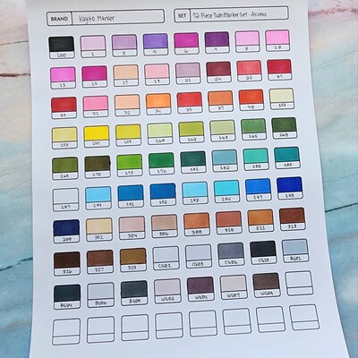 Color Swatch Chart Blank Color Chart Printable Color Swatch Template ...