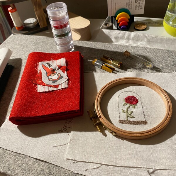 Snippet Roll Rabbit Slow Stitch Kit Easter Spool Pack Mixed Media ...