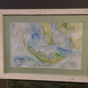 Florida Keys Watercolor Map - Etsy