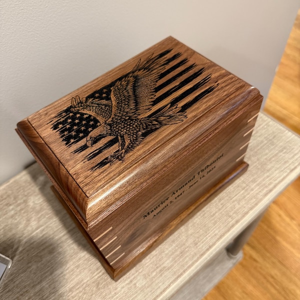 Urn Solid Walnut Wood Small 100 Cubic Inches - #W-561 - Etsy