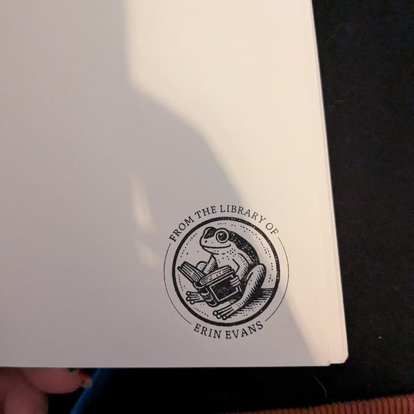 Frog Toad Custom Library Stamp Embosser Personalized Book Lover Gift ...