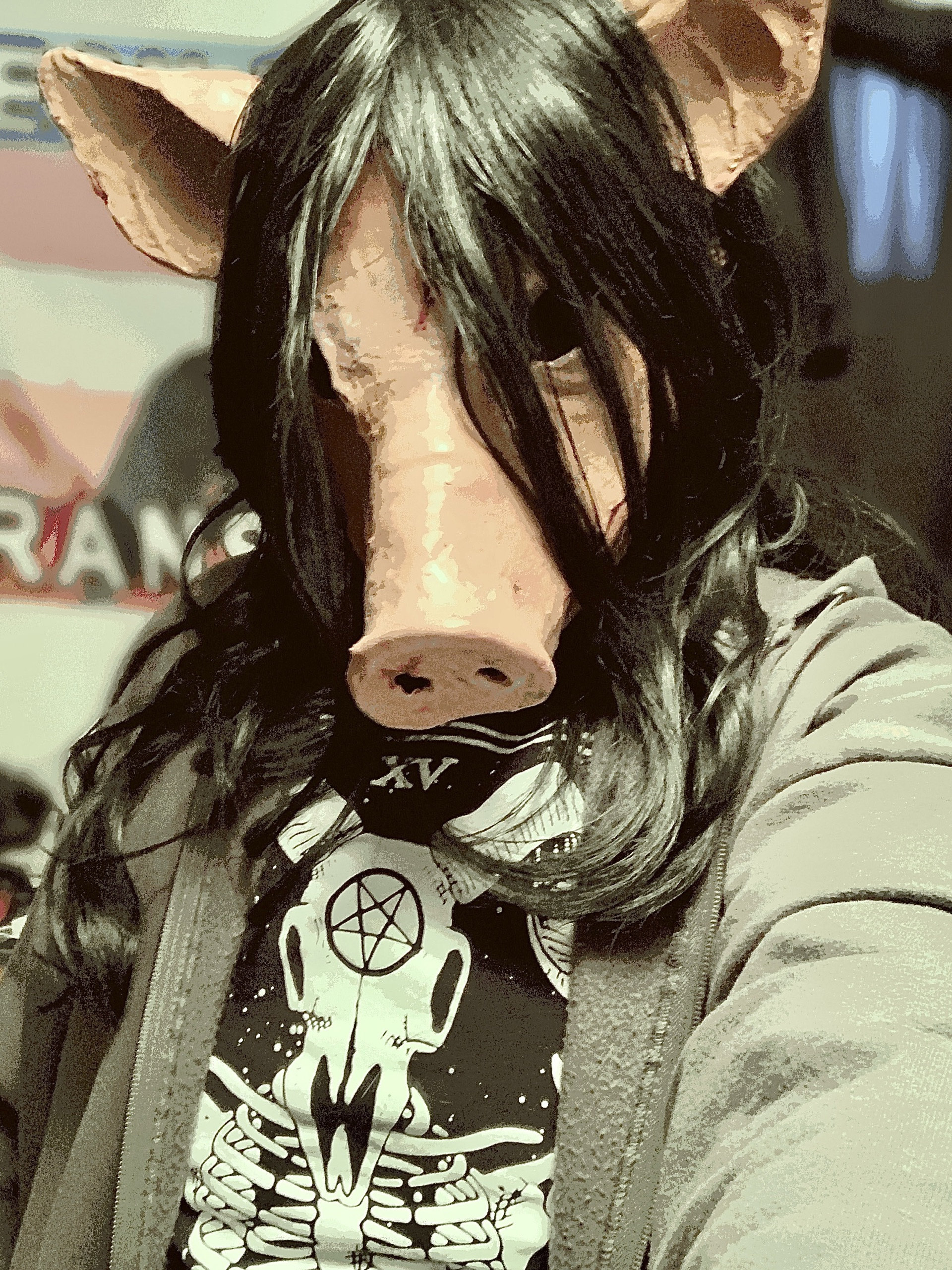 Pig leather mask pattern PDF - The Pigenstein - by LeatherHubPatterns