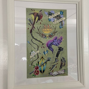 Vox Machina critical Role Tattoo Flash Sheet Art Print - Etsy