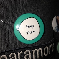 They, Them. Gender Pronouns Pin Badge Button - Etsy