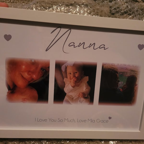 Nanny Photo Frame, Nanny, Nanna, Nan Gift & Framed Print - Etsy UK
