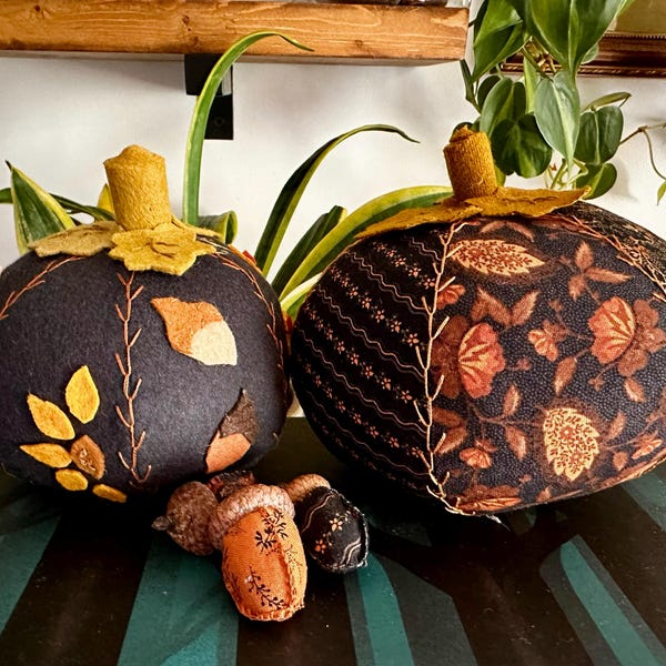 Hand Stitched Cotton Pumpkins/ Pumpkin Table Decor - Etsy