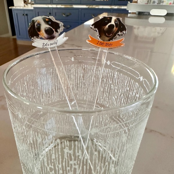 Custom Pet Stir Sticks, Double-sided Dog Wedding Stir Stick, Pet ...