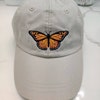 Monarch Butterfly Embroidered Hat, Baseball Cap, Sun Cap, Garden Cap ...