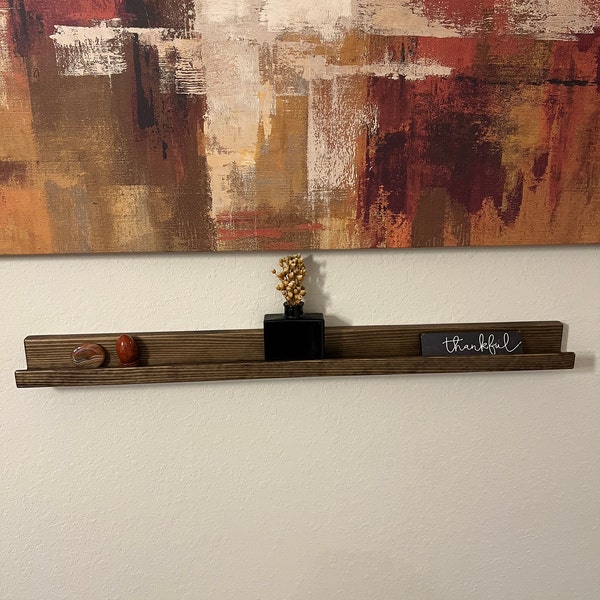 Ultra Narrow 28", 30", 32", 34 Inch Floating Ledge Shelf, Picture Ledge ...