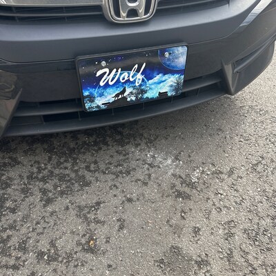 WOLF Howling Vanity License Plate Wildlife, Outdoors, Mountain Aluminum ...