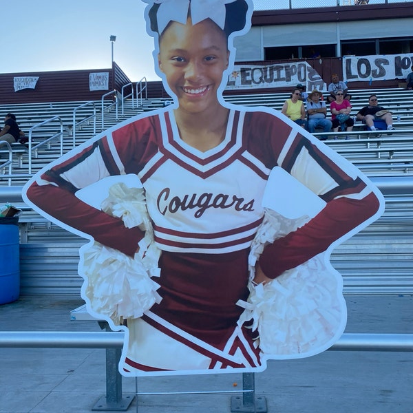 Custom Photo Football Player Yard Sign, Any Photo Sports Cutouts, Show ...