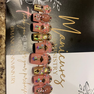 Moss Garden Press on Nails Moss 3D Flower 3D Butterfly Garden Press on ...