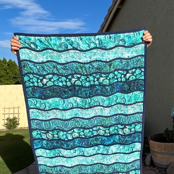 PDF High Tide Quilt Pattern Digital Download by Slice of Pi Quilts [waves Easy Beginner Bias ...