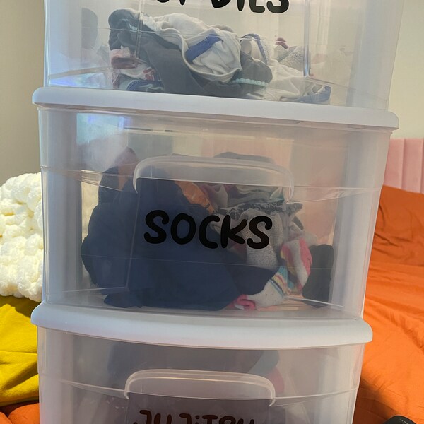 Custom Bedroom Labels / Closet Labels / Dresser Labels / Clothing ...