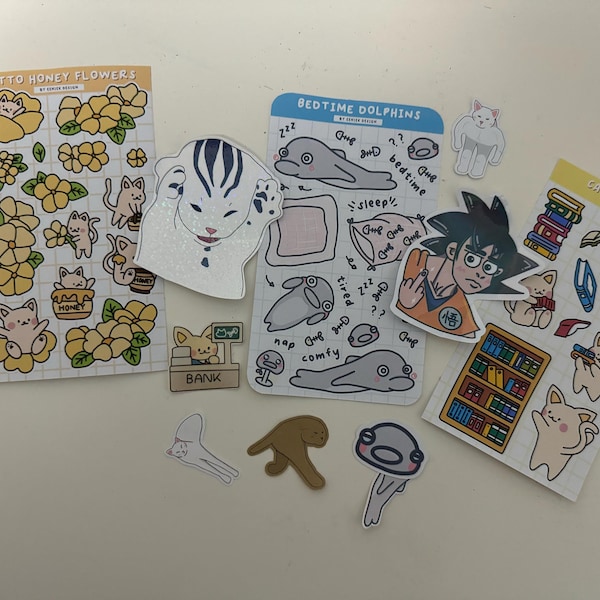 Dramatic Cat Meme Tiktok Viral Meme, Handmade Sticker, Waterproof ...