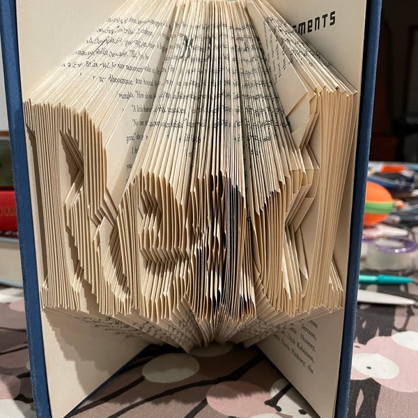 READ Book Folding Pattern — 195 Folds (390 Numbered Pages). PDF Digital ...