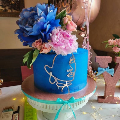 Clasped Hands Topper Line Art Cake Topper Abstract Cake - Etsy