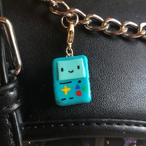 Adventure Time BMO Zipper Charm, Cartoon Network Fan Gift Idea, Polymer ...