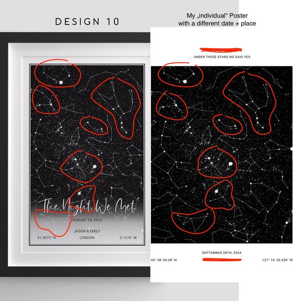 DIGITAL Star Map Print,where It All Began,you Were Born,star Map Poster ...