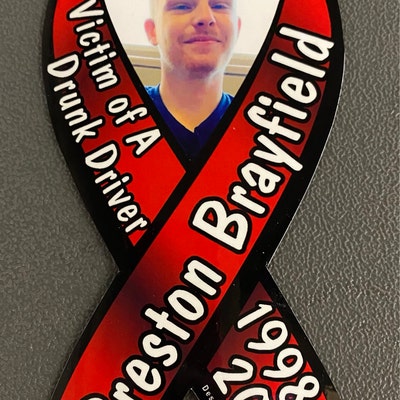 Personalized Murder Awareness Ribbon Magnet Add Photo or Logo, Name ...