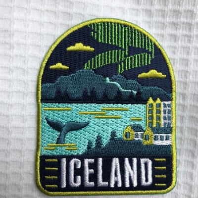 Iceland Travel Patch Embroidered Iron on Sew on Badge Souvenir - Etsy