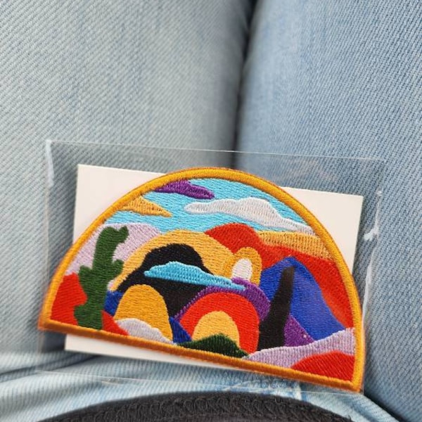 Half Moon Landscape- Iron on Patch - Etsy