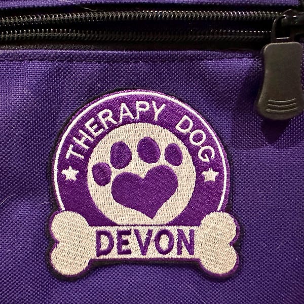 Therapy Dog Custom Embroidered Patch - Etsy