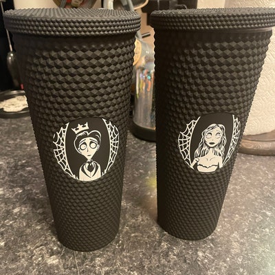 Corpse Bride Inspired Tumbler Victor and Emily Cup Studded Tumbler With ...