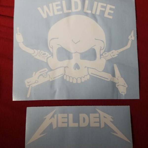 Welder Decal White Choose Size - Etsy