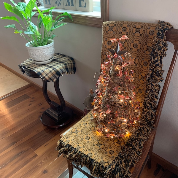 12 Grapevine Tree With Hearts, Lights, Burlap Ties, Cone Tree Lighted ...