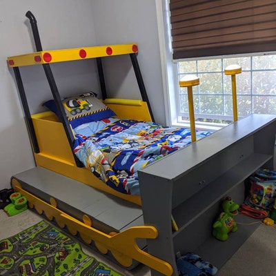 Twin Size Bulldozer Bed PLANS plans Only, Create a Construction Themed ...