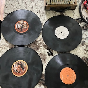 Faux Metallic Gold Record Sticker for Wedding Table Numbers | Etsy