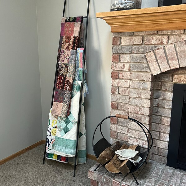 Metal Blanket Ladder, Black Metal Blanket Ladder, Metal Blanket Storage ...