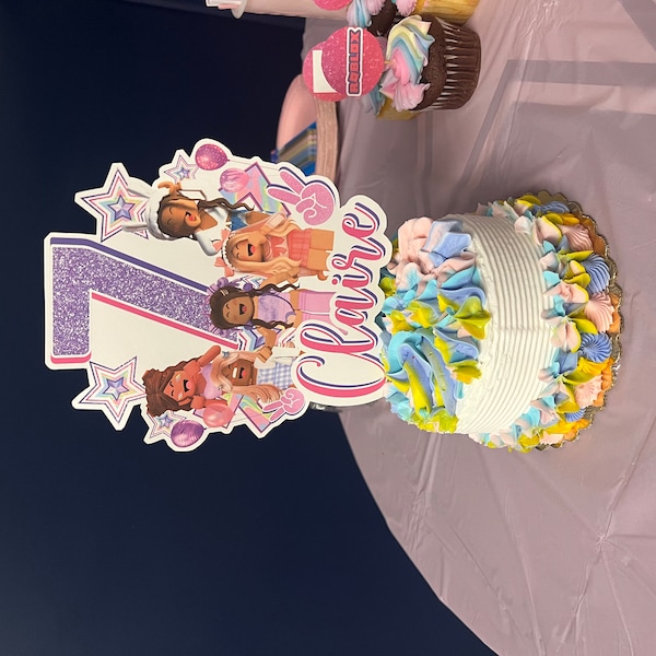Printable Girl Cake Topper, Birthday Party Cake Topper, Birthday Party ...
