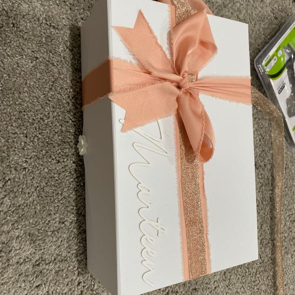 Personalized Empty Gift Boxes for Bridesmaid Proposal , Custom Bridal ...