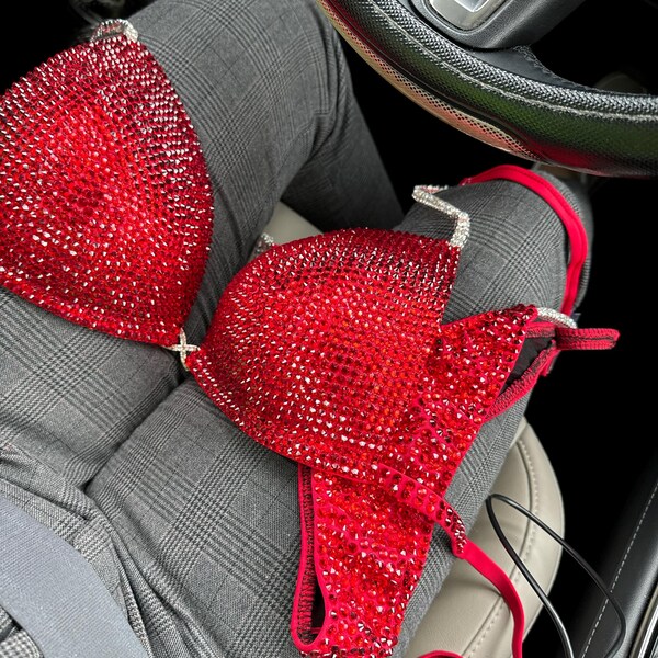 Burgundy Bikini Suit, NPC Bikini, Posing Bikini, IFBB Bikini, Wellness ...