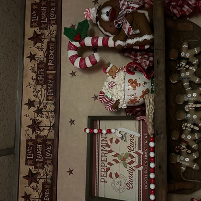 Handmade Gingerbread Doll Extra Large Sitting Gingerbread Girl Brown ...