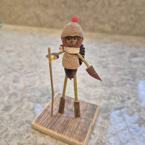 Medieval Scholar Acorn Elf - Nature-inspired Figurine - Etsy