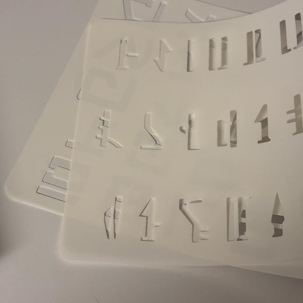 Aurebesh Stencil Template, Star Wars Inspired, Galactic Basic, Mylar 1 ...