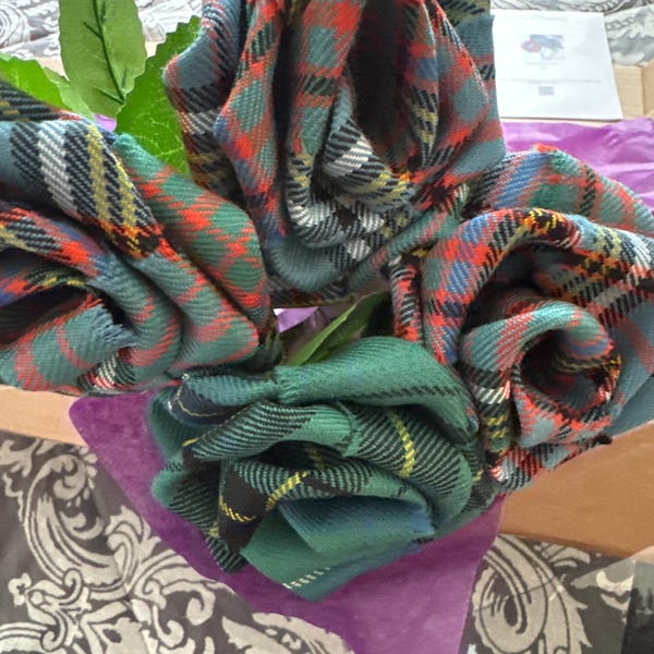 Love of Scotland Tartan Stem Rose - Etsy