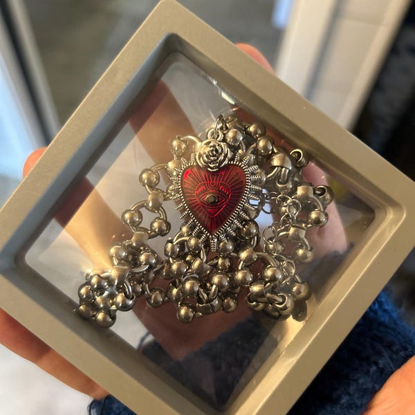 Spider Necklace With Red Bead,gothic Spider Pendent,spikes Choker ...