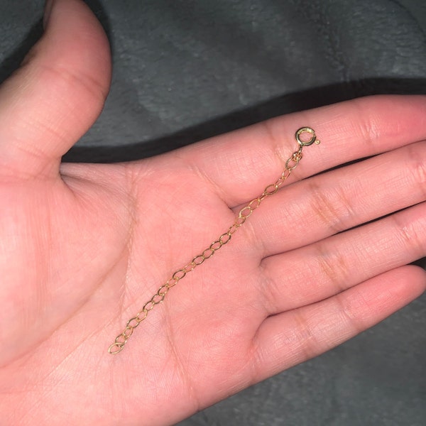 Gold Extension Chain, 14k Yellow Gold Filled Extender, Necklace ...
