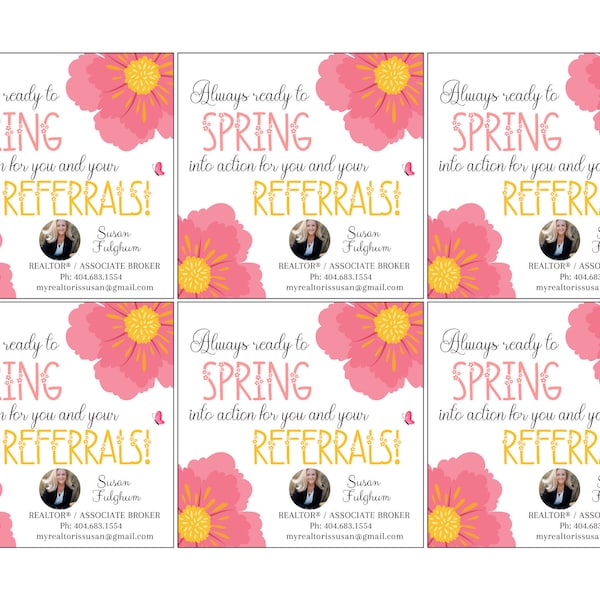 Realtor Spring Pop by Gift Tags for Clients, Ready to Spring Into ...