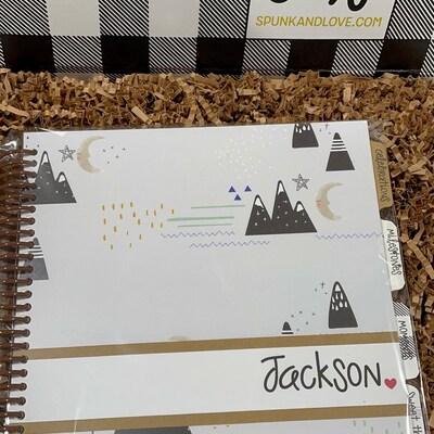 Baby Boy Baby Book With Mountain Theme Personalized Baby Book Makes a ...