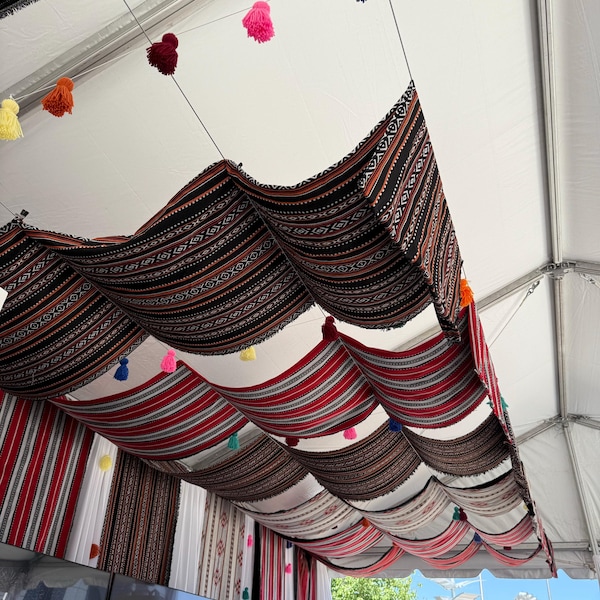 Authentic Jordanian Made Bedouin Sadu Fabric for Cushions, Tablecloths ...