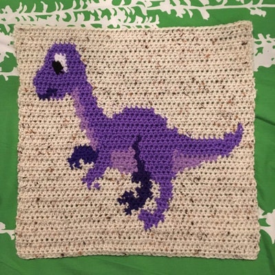 INSTANT DOWNLOAD Dinosaurs Crochet Graph Crochet Pattern Baby Blanket ...